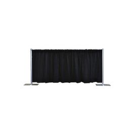 3' High Black Banjo Drape | Tents and Events Rentall Fargo-Moorhead
